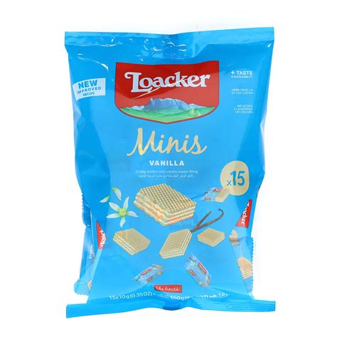Deluxe Creamy Loacker Minis Delight 150gx7 Velvety Vanilla Bliss Mini Bites Offering Maximum