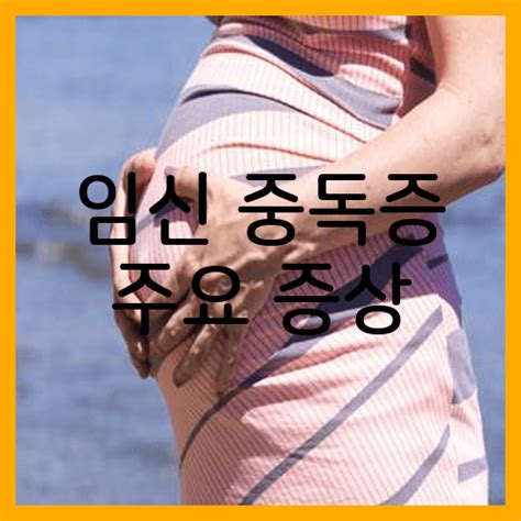 임신 중독증의 주요 증상