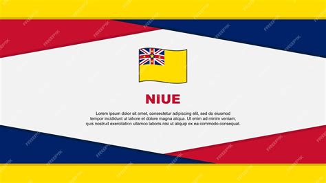 Premium Vector Niue Flag Abstract Background Design Template Niue