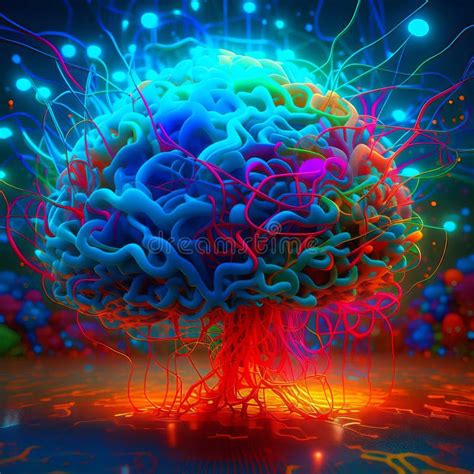 Concept Art Of The Human Brain Exploding With Knowledge And Creativity