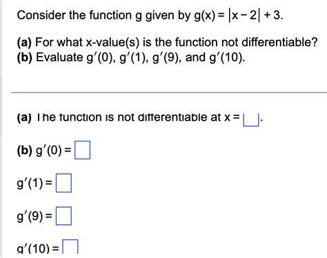 Solved Consider The Function G Given By G X X A For Chegg