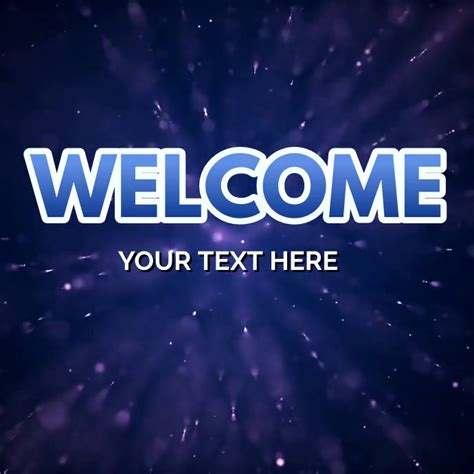 Welcome Intro Template Postermywall