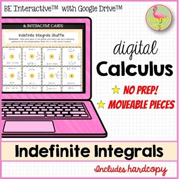 Calculus Indefinite Integrals Activity For Google Slides Distance Learning