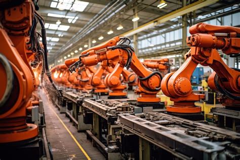 Robotic Assembly Line Automation And Robotics In Advanced Manufacturing Processes Premium Ai