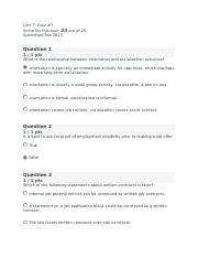 Unit Quiz Docx Unit Quiz Score For This Quiz Out Of Submitted Feb