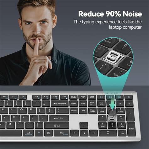 Tecknet Rechargeable Bluetooth Keyboard 4 Device Free Switching 24g Tecknet Rechargeable Bluetooth Keyboard 4 Device Free Switching 24g