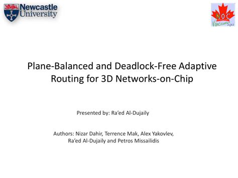 [ppt] Plane Balanced And Deadlock Free Adaptive Routing For 3d Powerpoint Presentation 284114