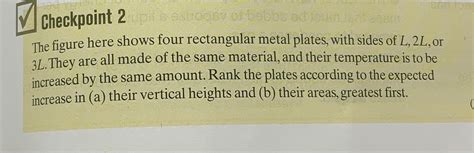 Solved Checkpoint The Figure Here Shows Four Rectangular Chegg