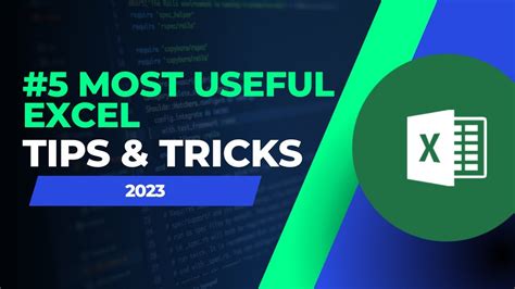 5 Most Useful Microsoft Excel Tips And Tricks 2023 Every Excel User Must Know Youtube