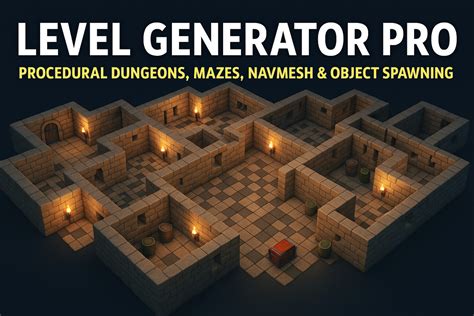 Level Generator Pro Procedural Dungeons Mazes Navmesh And Object Spawning Systems Unity