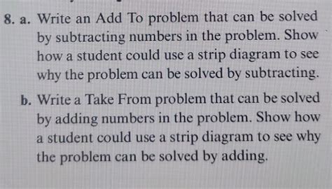 Solved 8 A Write An Add To Problem That Can Be Solved By Chegg Com