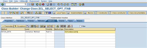Sap Tech Global Class Passing Parameters Select Options And
