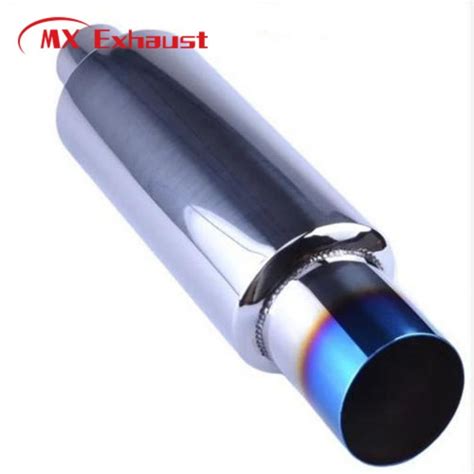 76mm Burnt Blue Color Steel Exhaust Muffler Tip For Hks Muffler