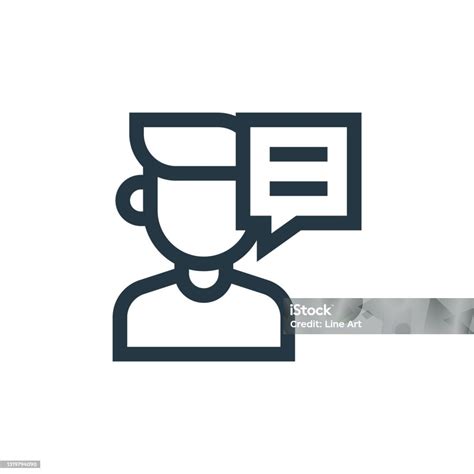 고객 리뷰 개념에서 고객 아이콘 벡터 고객 편집 가능한 스트로크의 얇은 선 그림입니다 웹 및 모바일 앱 로고 인쇄 미디어에 사용할 수 있는 고객 선형 기호 소매 소비자주의에