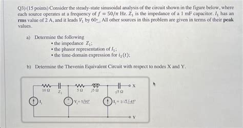 Solved Q3 15 Points Consider The Steady State Sinusoidal