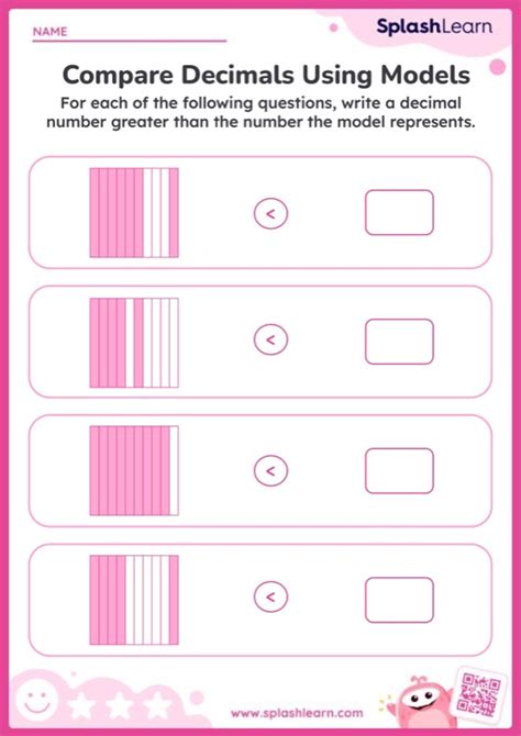 Find A Greater Decimal Number Worksheet