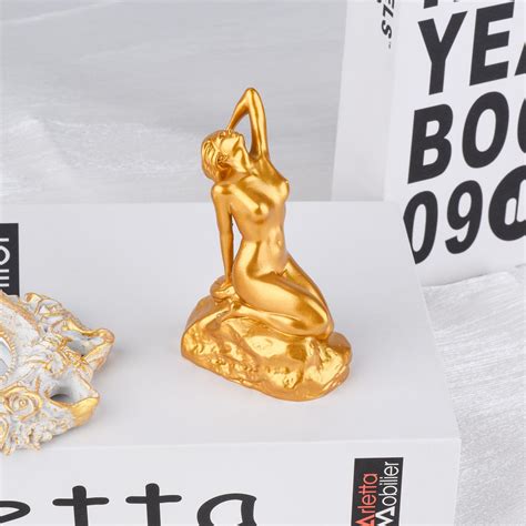 Art Nouveau Female Figurine Naked Women Art Sculpture Minimalist