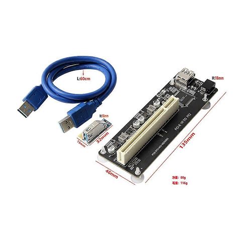PCIE PCI E PCI X1 To PCI Riser Card Bus Card High Efficiency Adapter Converter USB 3 0 Cable For