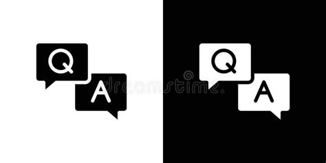 Questions And Answers Icon Flat Fill Set Collection Stock Vector Illustration Of Speak Speech