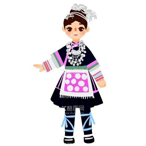 侗族卡通人物元素 源文件下载【酷图网】少数民族卡通手绘元素五十六民族设计动漫动画动漫人物 花瓣网