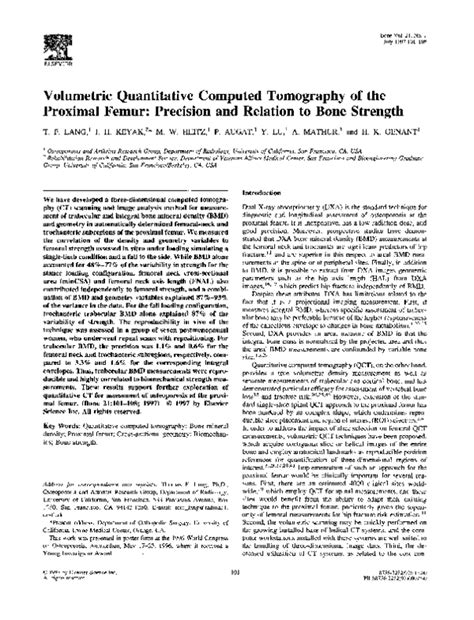 Pdf 3d Reconstruction Of The Proximal Femur With Low Dose Digital