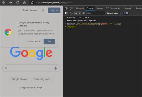 Use Browser Chrome Inject Js Script Is Not Supported For This Element