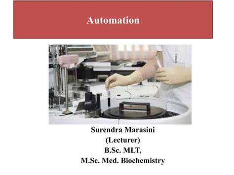 Auto Analyser Pptx Chemistry Science