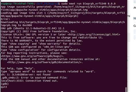 After The Loading Mynewt Nimble Bleprph Application On Nrf52840dk
