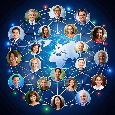 global collaborative learning network premium ai generated image