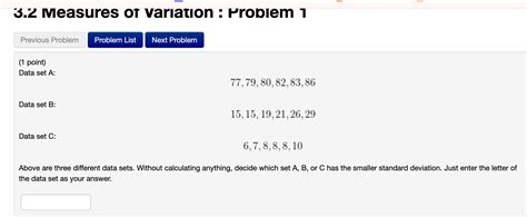 Solved 1 ﻿point ﻿consider The Following Small Data Set1