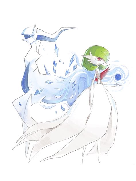 Gardevoir Mega Gardevoir And Arceus Pokemon Drawn By Rahner Danbooru