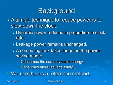 Ppt A Hardware Software Processor Architecture Using Pipeline Stalls For Leakage Power