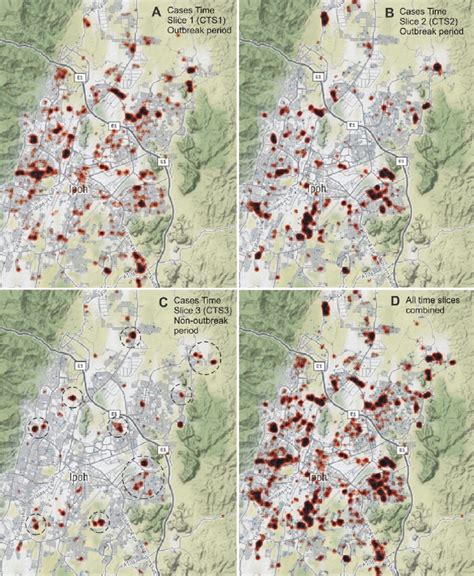 hotspot visualization rendered in 1 150 000 scale a cts1 and b
