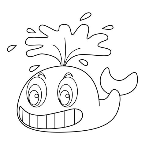Premium Vector Whale Outline Vector Cartoon Design On White Background
