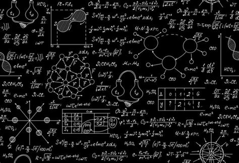 Mathematical Vector Endless Seamless Texture With Plots And Formulas