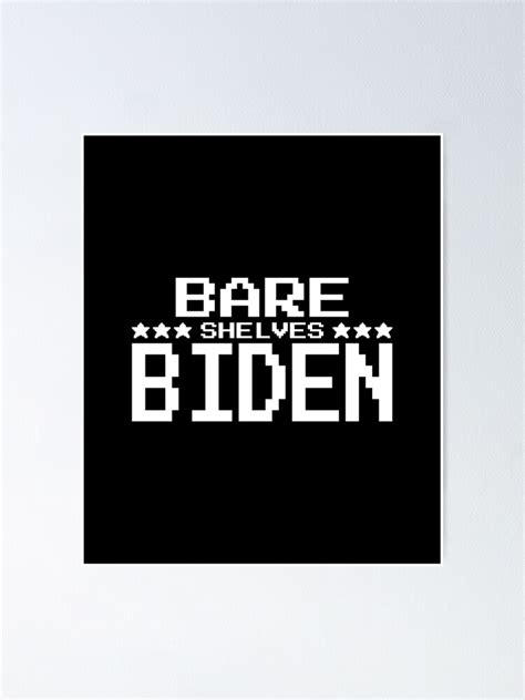Póster Pixel Art Estilo Estantes Desnudos Biden De Ezps Redbubble