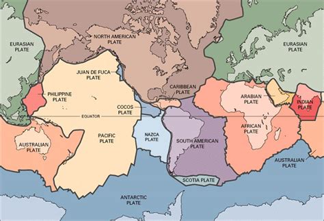Plate Tectonics Map Plate Boundary Map