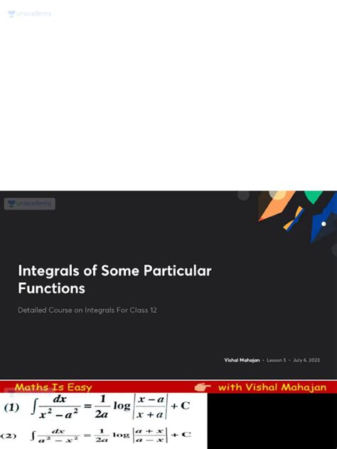 Integrals Of Some Particular Functions With Anno Pdf