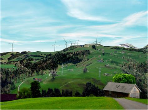 Left Visualization Of A Potential Wind Farm Scenario With A High Download Scientific Diagram