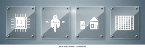 Set Printed Circuit Board Pcb Smart Stock Vector Royalty Free