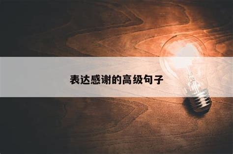 表达感谢的高级句子 佳句 品与读