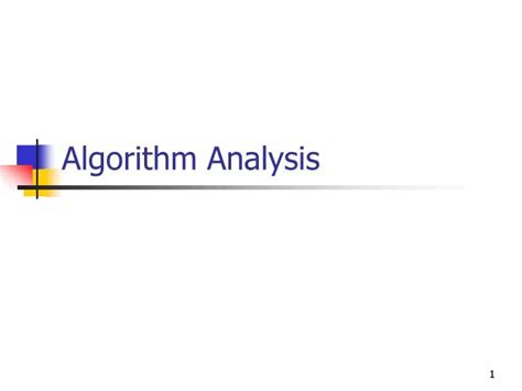 ppt algorithm analysis powerpoint presentation free download id