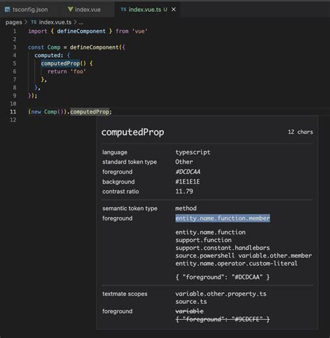 Wrong Semantic Token For Computed Property · Issue 1988 · Vuejs