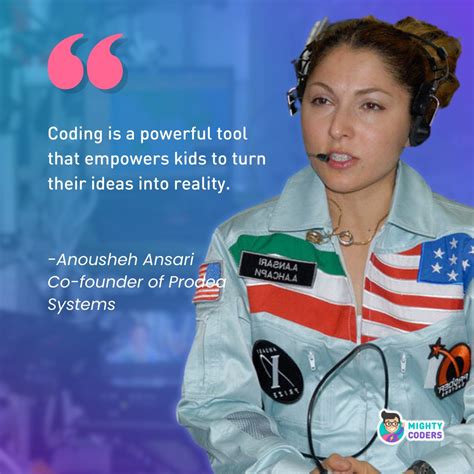 Mighty Coders On Linkedin 🚀 Ignite Imagination With Coding Anousheh Ansaris Words Remind Us That