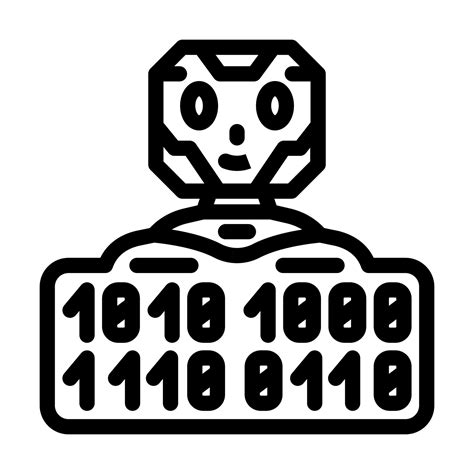 Digital Chat Bot Line Icon Vector Illustration Vector Art At Vecteezy