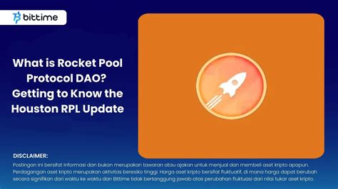 What Is Rocket Pool Protocol Dao Getting To Know The Houston Rpl Update