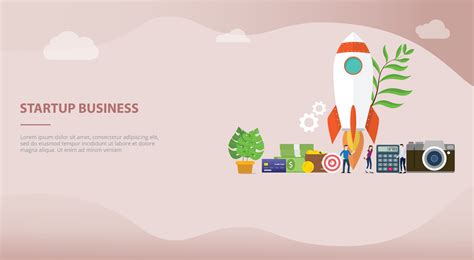 Launch Startup Business Concept With Rocket 3216649 Vector Art At Vecteezy