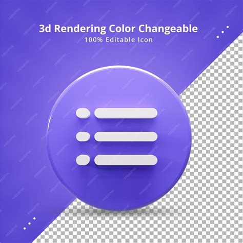 햄버거 메뉴 모음 3d 렌더링 아이콘 웹사이트 메뉴 모음 아이콘 Ui 아이콘 프리미엄 Psd 파일