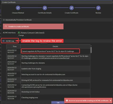 technical tip let s encrypt failing to provision fortinet community