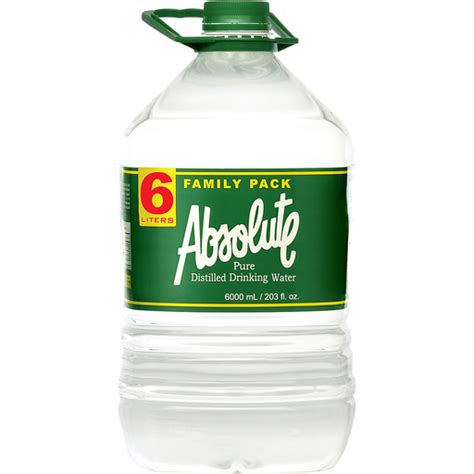 Absolute Distilled Drinking Water 6l Water Walter Mart